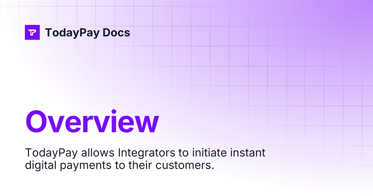 Overview | TodayPay Docs